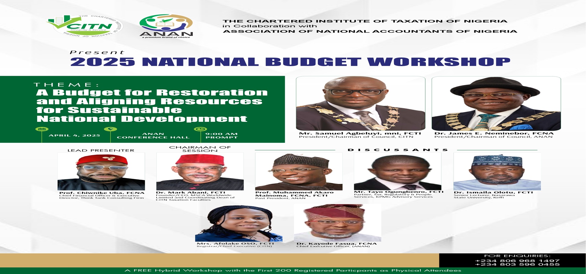 2025 NATIONAL BUDGET WORKSHOP | CITN